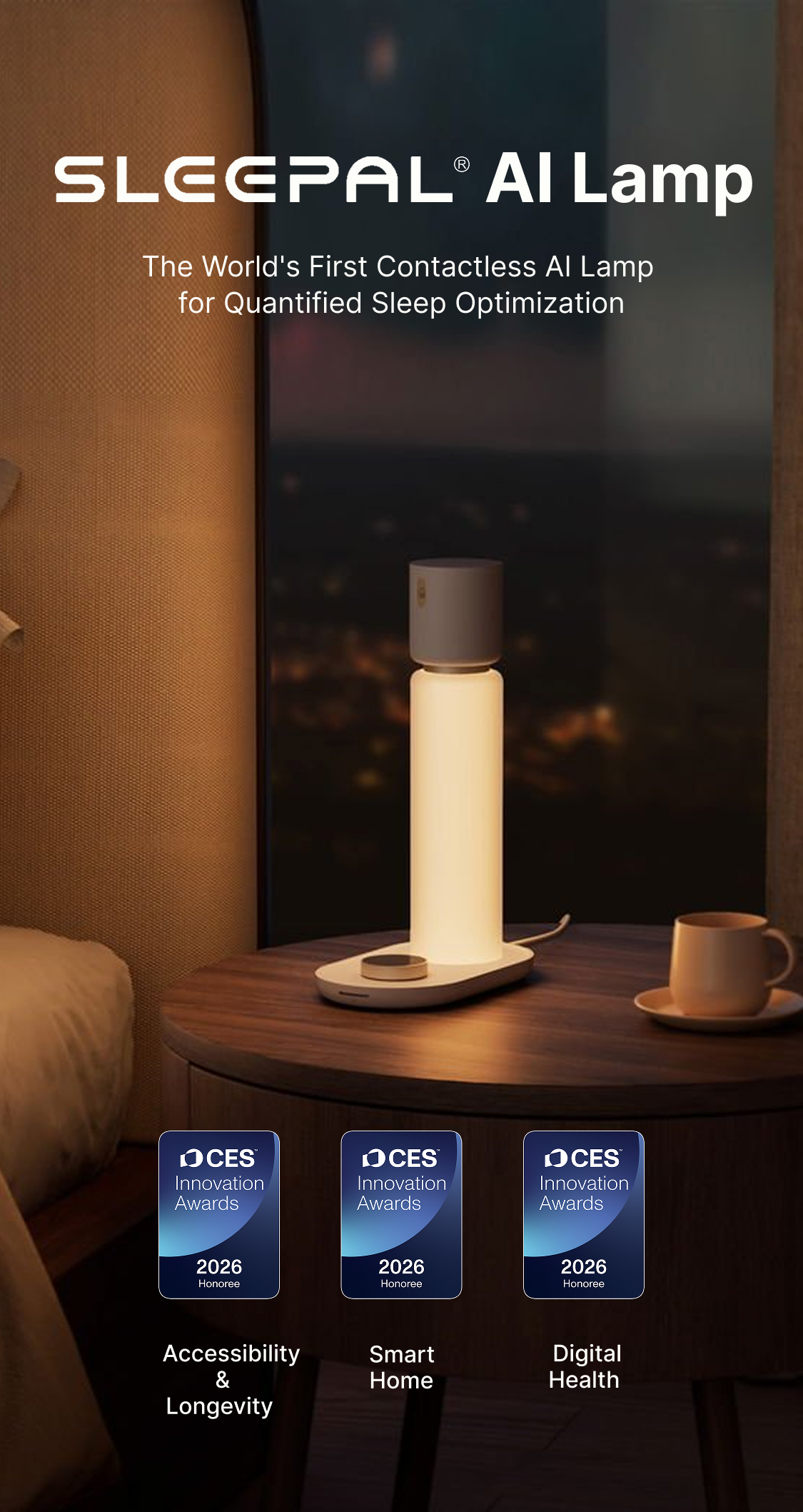 Sleepal AI Lamp: Sleep Better, Without Wearing Anything. Launching soon ...