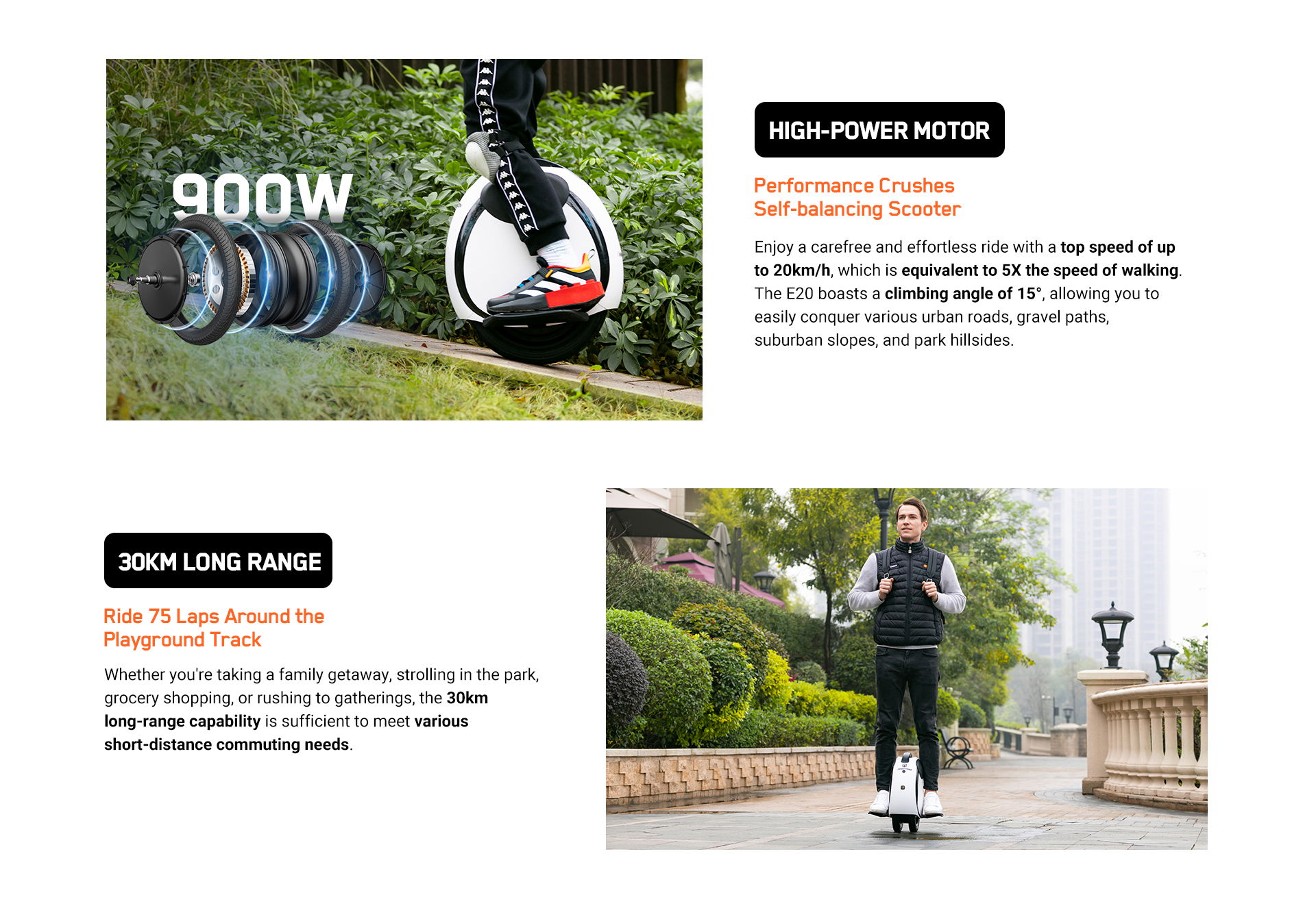 Inmotion E20 ล้อเดียวไฟฟ้าแบบล้อคู่ (Electric Dual tire Unicycle) • eWheels Thailand