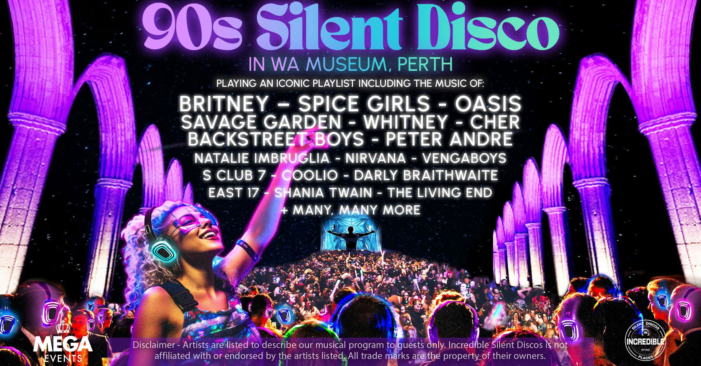 90s Silent Disco in WA Museum, Perth